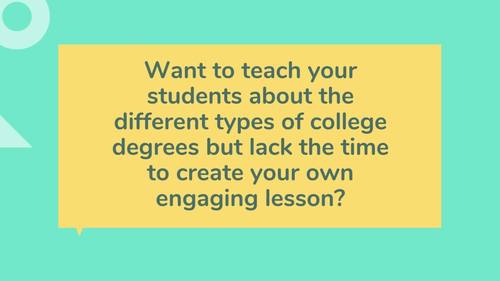 Types of College Degrees Pear Deck by Jenn Liu -- Engaging to Empower