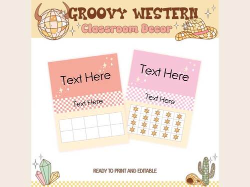 Number Posters 0-20 | Groovy Western Math & Retro Cowboy Decor by ...