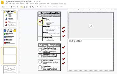Digital Writing Paper | Graphic Organizers for Writing | TPT