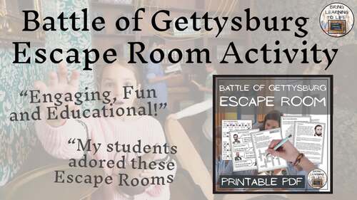 Battle of Gettysburg Escape Room | Social Studies & History Activity