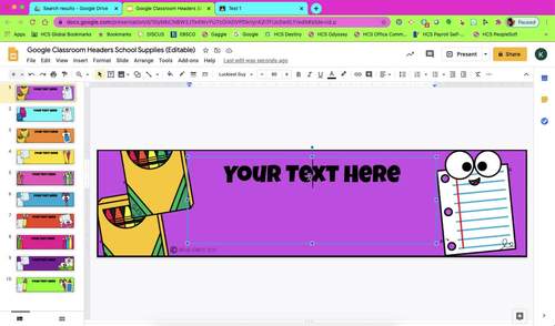 Google Classroom Banners School Supplies by Phonics to Fluency | TPT