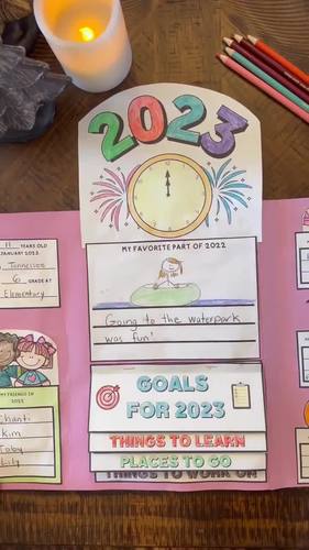 2023 New Year Activity Lap Book: Creative Art & writing Activity for ...