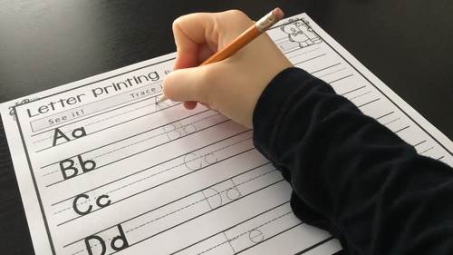 First Grade Printing Upper & Lowercase Letters L.1.1a by Teaching with ...