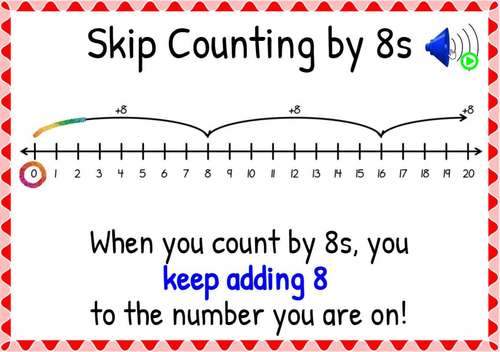 Skip Counting by 8 Introduction and Practice Activity - Digital Boom ...
