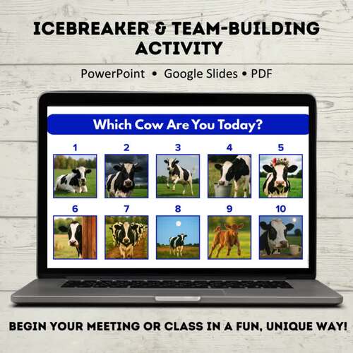 Which Cow Are You Today? – Barnyard Icebreaker Slide for Classrooms & Teams