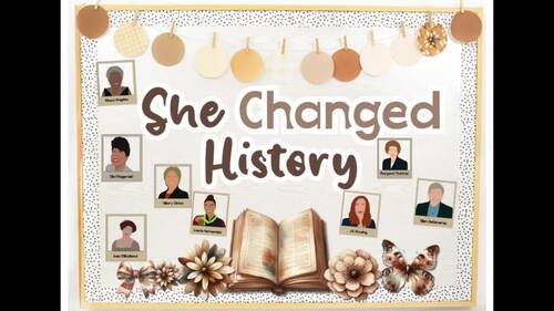 Women's History Month Decor Bulletin Board & Door Decor, Editable