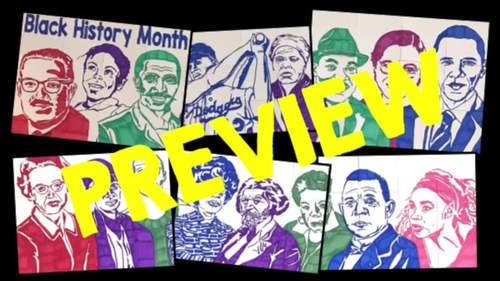 Black History Month Art Project: Famous Faces® BUNDLE (Collaborative ...