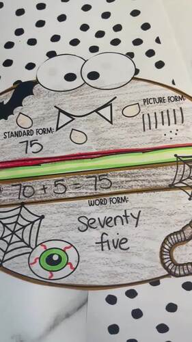 Halloween Math Place Value Craft by The Teaching Diva Corner | TPT