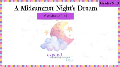 A Midsummer Night's Dream: Act I Workbook, Reading Comprehension Notebook