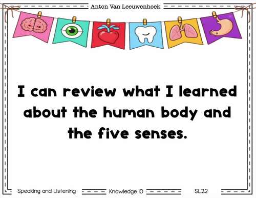 Knowledge 10 Human Body | Learning Target I Can Statements Posters ...
