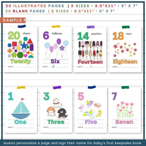 Printable 123 Baby Book | Numbers Coloring Activity & Keepsake + Free ...