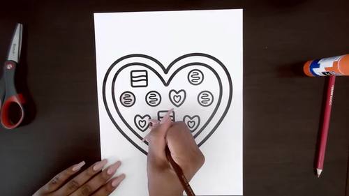 Box of Chocolates Addition Valentine's Day Math Craft- Addition with 3 ...