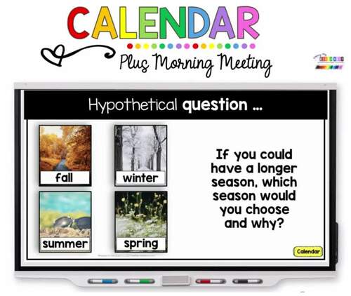 February calendar and morning meeting for kindergarten - Songs - Digital