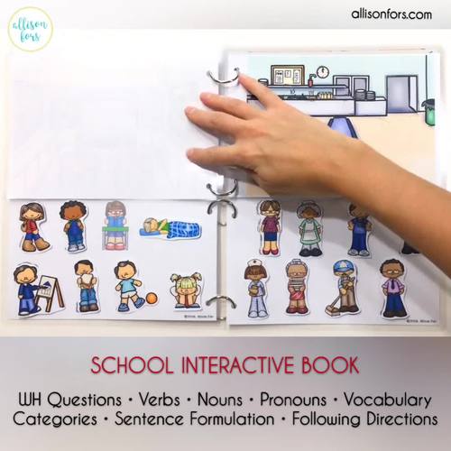 School Speech Therapy Interactive Book by Allison Fors | TPT