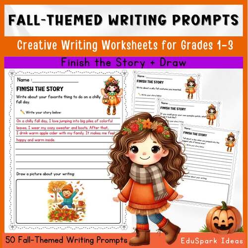 Finish the story writing prompt | Fall-Themed Writing Prompts | for ...