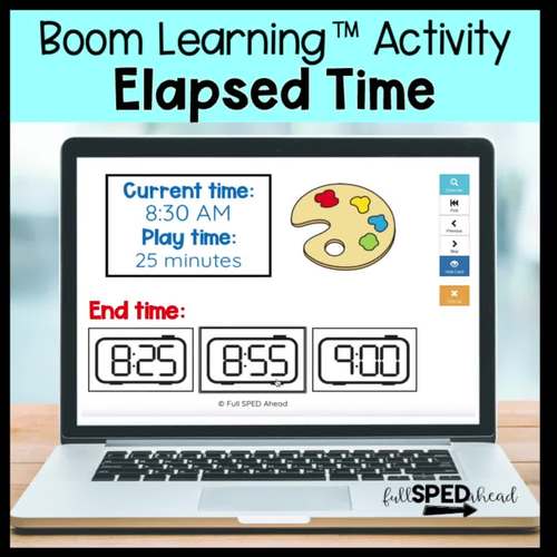 Elapsed Telling Time to Hour, Half Hour, and Quarter Hour Boom™ Cards ...