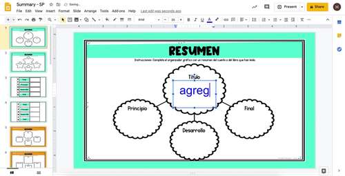 Summary Graphic Organizers - Bilingual Bundle | Organizadores Gráficos ...