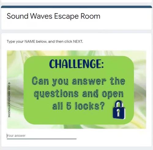 Sound Waves Escape Room by Abaco Education Zone | TPT