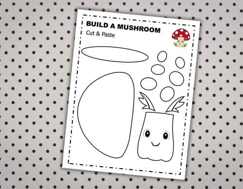 Mushroom Craft Template | Cut and Paste Activity | Fall & Fungi Craft ...