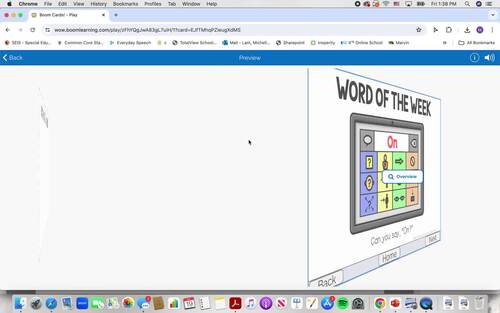 On Core Word of the Week AAC Boom Cards™ by Michelle's Communication Corner