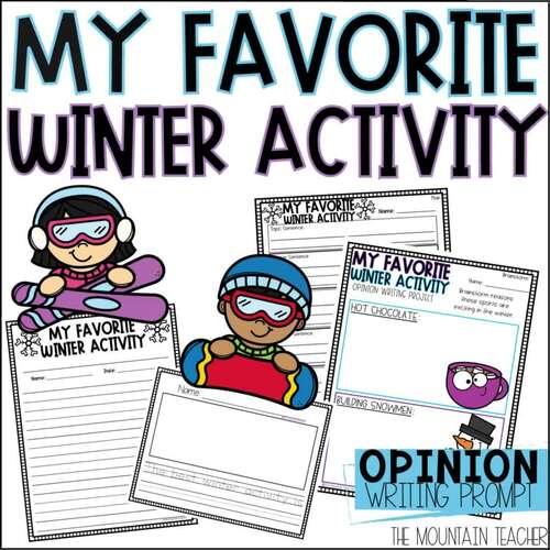 Best Winter Activities - Winter Opinion Writing Craft and January ...