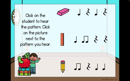 Back to School Quarter Rest Music Rhythm Game for Google Slides | TPT