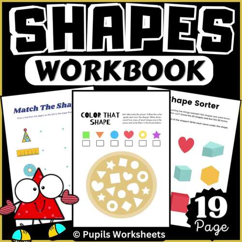 Shape Kindergarten Workbook - Shapes Hands-on Learning and Practice ...
