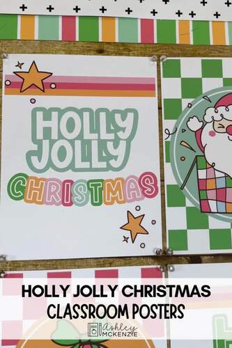 Jolly Christmas Posters December Bulletin Board Printable Bulletin ...