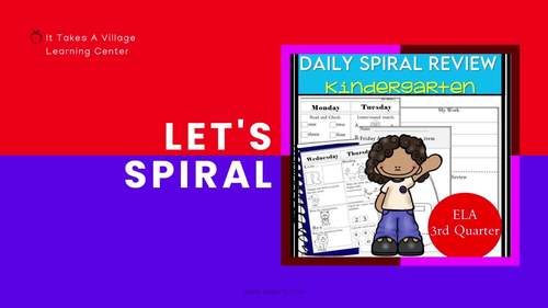 Kindergarten Morning Work - Language Arts Spiral Review - 3rd Quarter