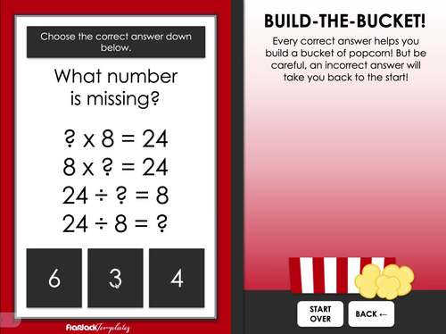 Multiplication & Division Fact Families Math Game for PowerPoint