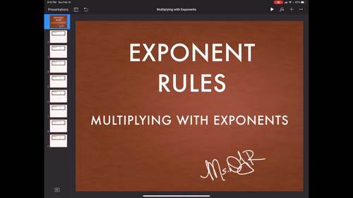 ALGEBRA BLENDED LEARNING LESSON: Exponent Rules- Product Rule | TpT