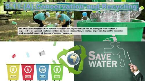 TEKS 5.11 Conservation and Recycling by RITZ EDUCATION | TPT