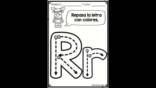 Hojas de trabajo LETRA R | Letter R Worksheets in Spanish | Dígrafo rr