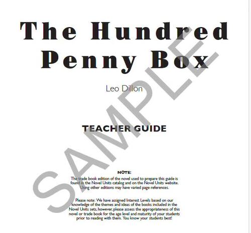 The Hundred Penny Box Novel Units® Teacher Guide Novel Study | TPT