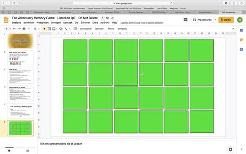 Digital Memory Games in Google Slides Bundle Drag and Drop by The ESL ...