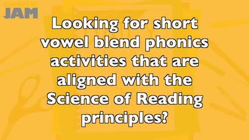 Short Vowel Blends Practice Worksheets Phonics Intervention Games SOR ...
