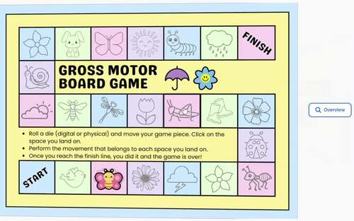 Spring Fun Gross Motor Board Game | Boom Cards Deck by A Pedi PT