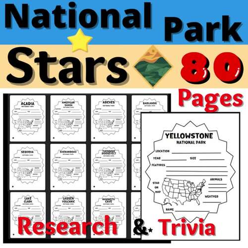 National Parks Activity Stars Research Trivia Bulletin Board Timeline ...