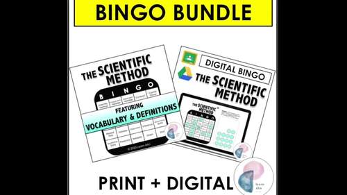 Bingo Bundle ⭐ Scientific Method | Digital + Print | Science Review Game