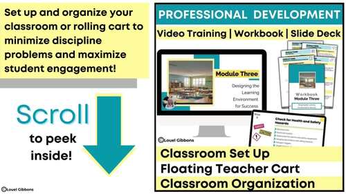 Professional Development PD Teacher Classroom Set Up Organization Checklist