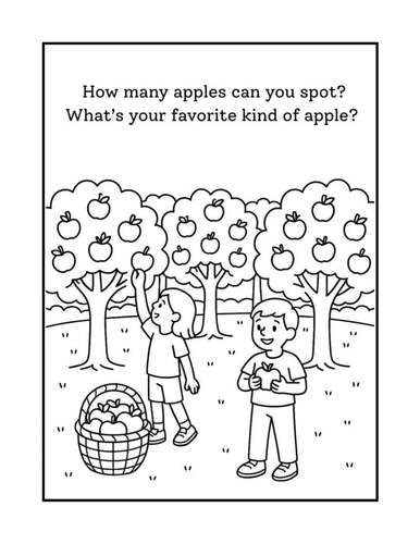 40 Fall Coloring Pages with Conversation Starters | Printable | Autumn ...