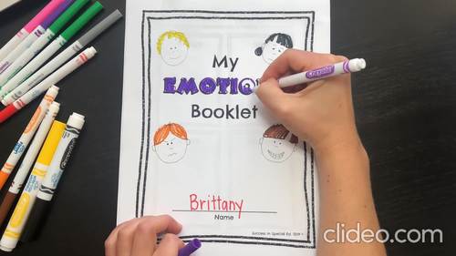 Identifying and Describing Emotions and Feelings Booklet Independent Work