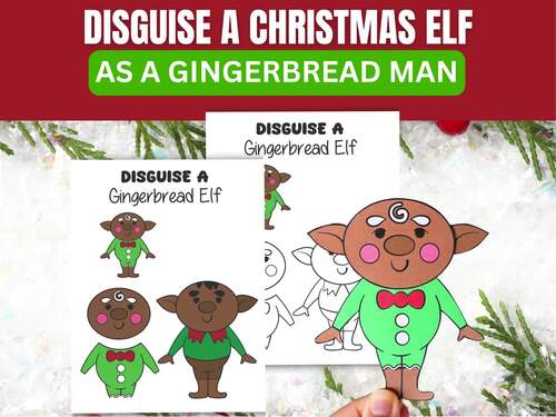 Disguise an Elf as a Gingerbread Man - Fun Kids Craft Christmas Activity