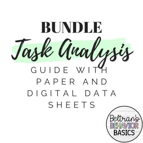 Bundle Task Analysis Printable & Digital Data Sheets for ABA Classroom