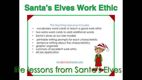 Teaching Work Ethic | Santa's Elves | Christmas | 3rd Grade ELA | Writing