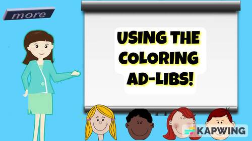 2nd and 3rd Grade Coloring Ad Libs Worksheets for Writing THE WEATHER