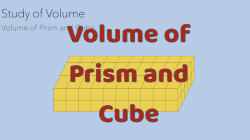 MONTESSORI GEOMETRY: Study of Volume (Prisms and Cubes) Presentation