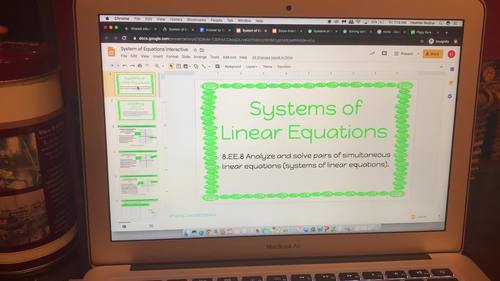 Systems of Linear Equations Interactive for Google Classroom/ Distance ...