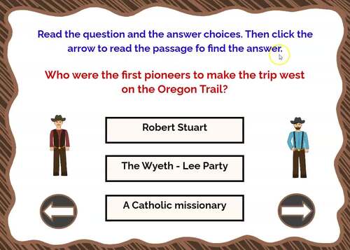 Oregon Trail Activity Scavenger Hunt BOOM Cards by CarolJ Creations