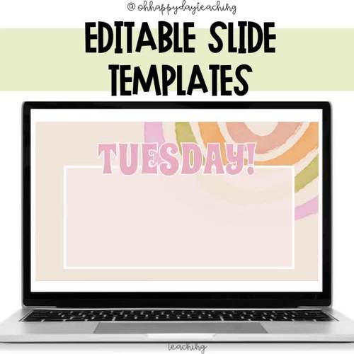 September Editable Google Slide Templates | Daily Agenda Slides | TPT